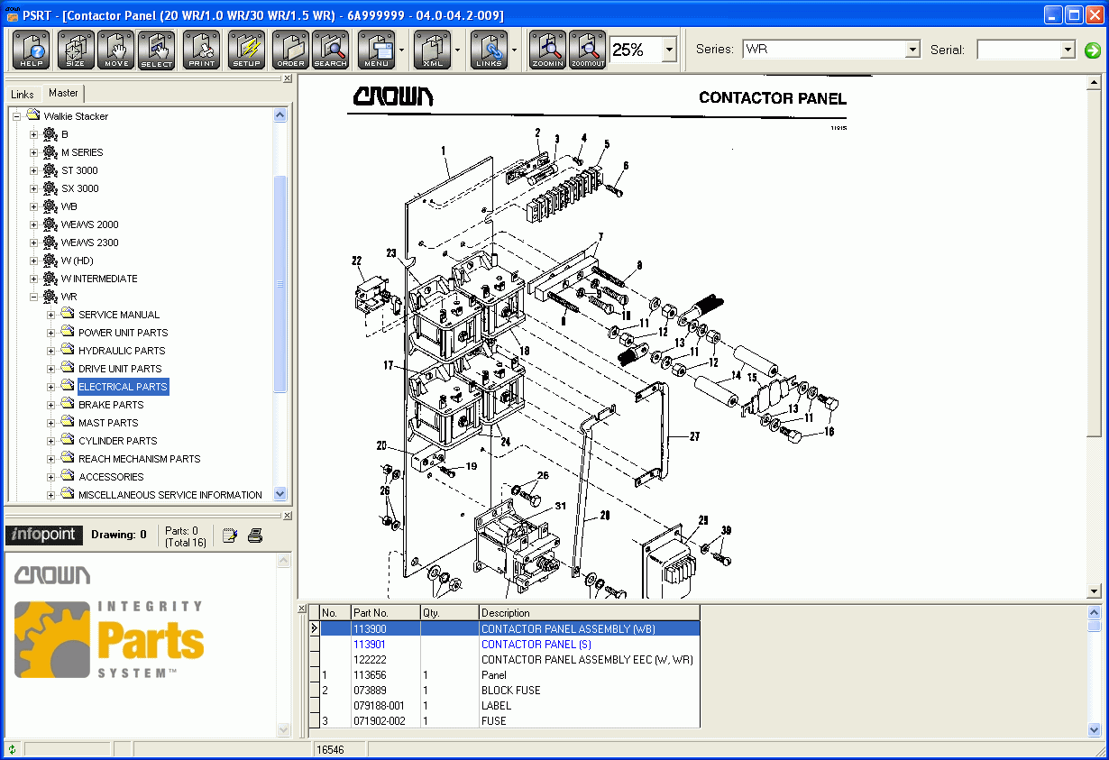 Crown Parts & Service Resource Tool, электронный каталог запчастей ...