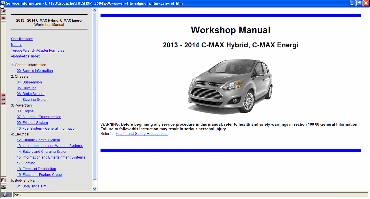 Ford Usa Technical Services 2014, описание технологии ремонта ...